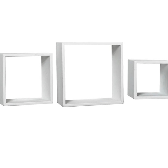 Wall Decor | 3piece White Wooden Cube Wall Shelf Set | Poshmark